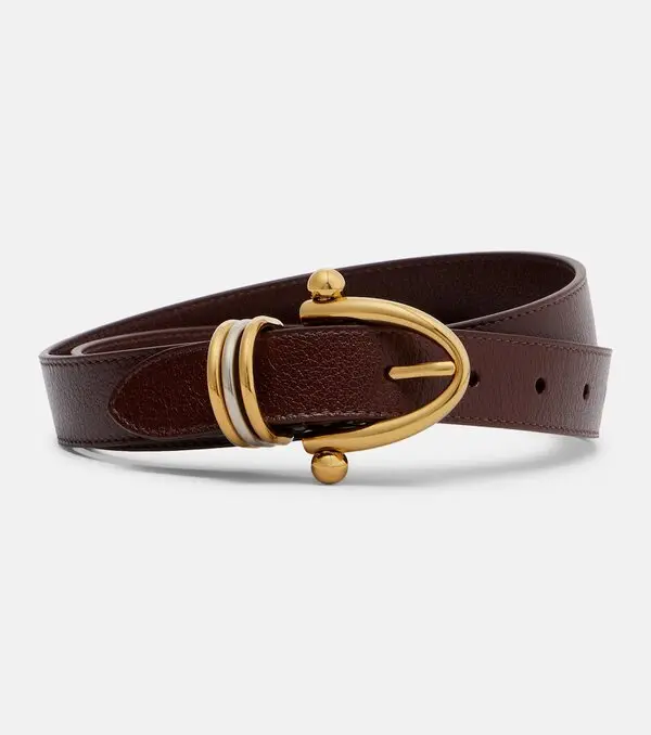 Chloé Leather Belt - Burgundy
