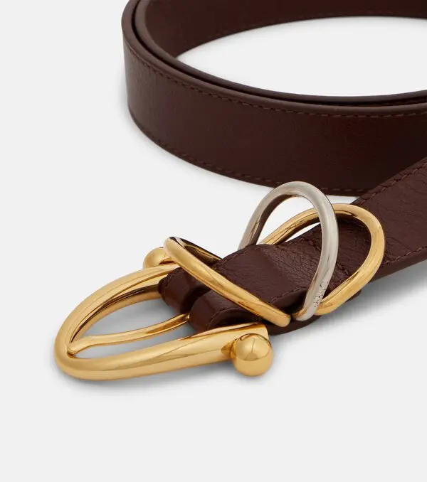 Chloé Leather Belt - Burgundy
