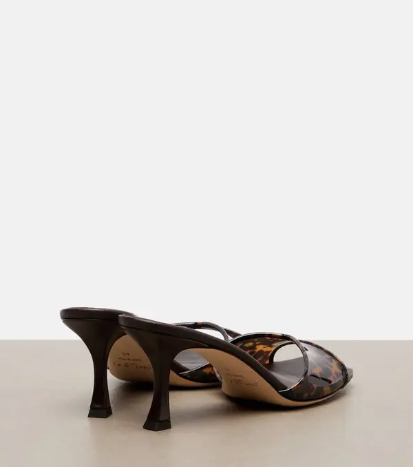 JIMMY CHOO Skye Leopard-print Tpu Mules - Brown