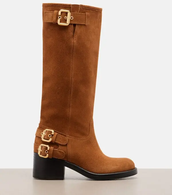 Chloé Dakota Suede Biker Boots
