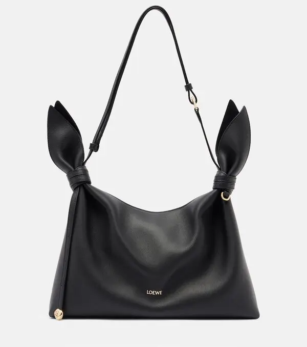 Loewe Medium Leather Shoulder Bag - Black