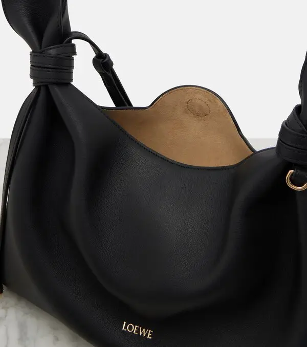 Loewe Medium Leather Shoulder Bag - Black