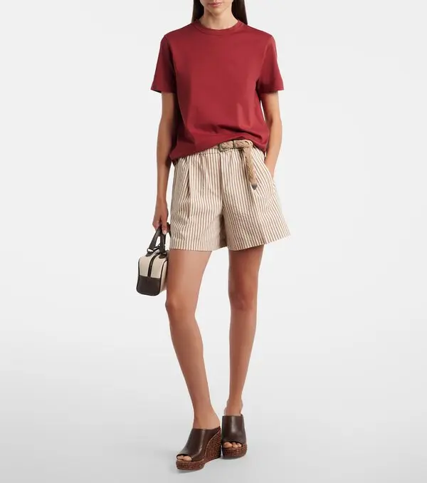 Brunello Cucinelli Monili Cotton Jersey T-shirt