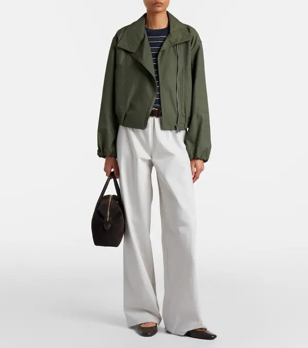 Vince Cotton-blend Zip-up Jacket