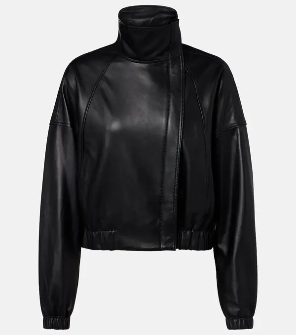 Vince Leather Bomber Jacket