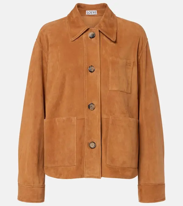 Loewe Suede Jacket - Brown