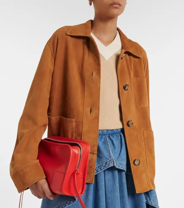 Loewe Suede Jacket - Brown