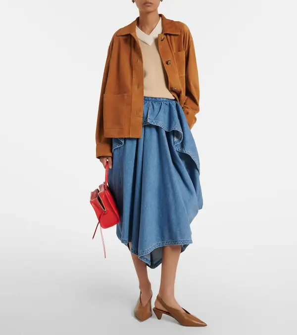 Loewe Suede Jacket - Brown