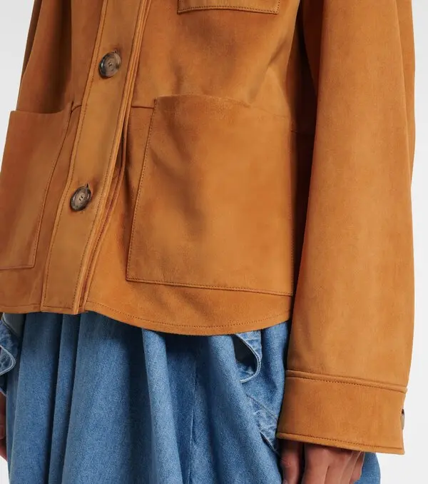 Loewe Suede Jacket - Brown
