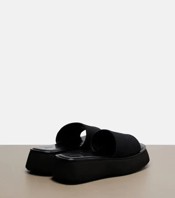 Gucci Gg Canvas Platform Slides