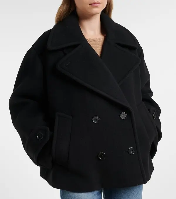 Chloé Double-breasted Wool-blend Peacoat