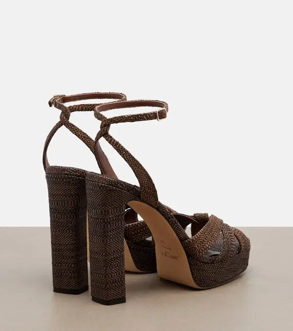 JIMMY CHOO Kove Woven Platform Sandals