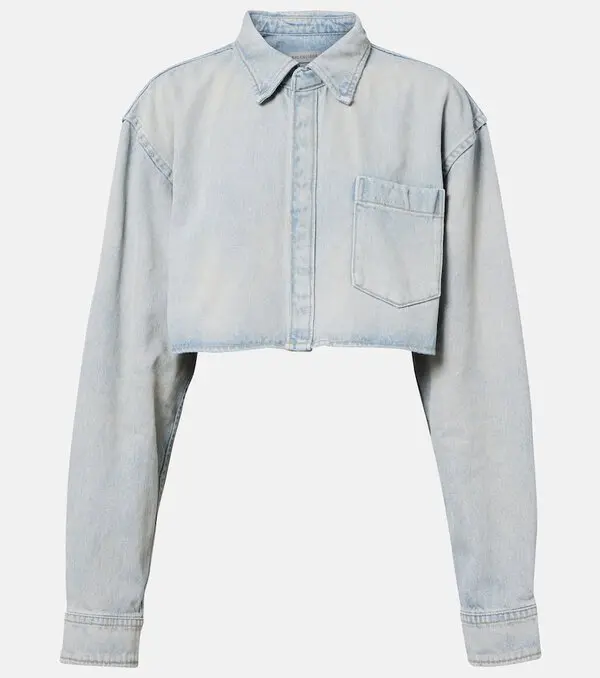 Balenciaga Cropped Denim Shirt