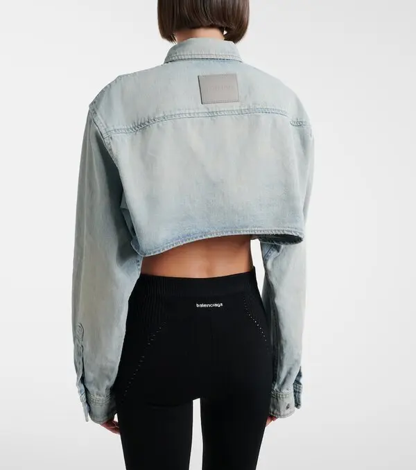 Balenciaga Cropped Denim Shirt