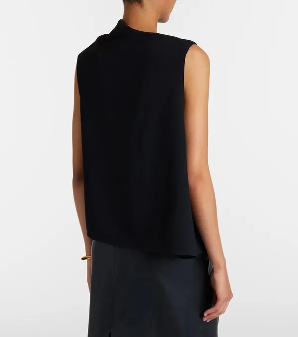 Vince Draped Asymmetric Crepe Top