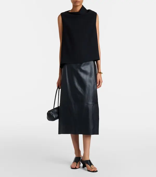 Vince Draped Asymmetric Crepe Top