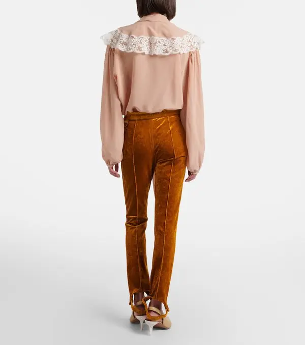 Chloé Velvet Stirrup Pants