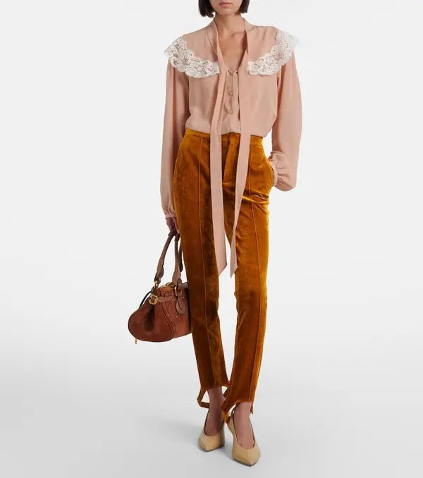 Chloé Velvet Stirrup Pants