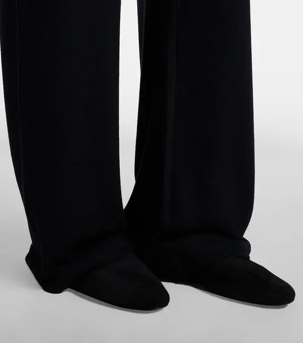 LESET Lauren Jersey Wide-leg Pants - Black