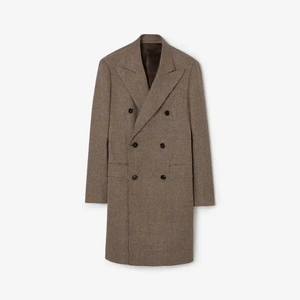 Burberry Wool Linen Blend Denbury Tailored Coat