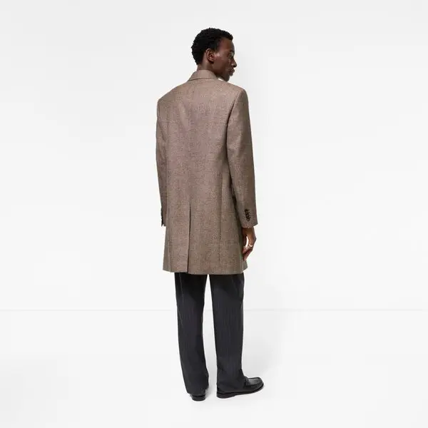 Burberry Wool Linen Blend Denbury Tailored Coat