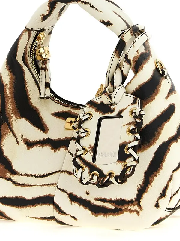 GANNI Mini Hobo Zebra' Handbag