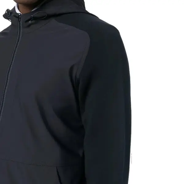 Herno Knit-sleeve Hooded Jacket