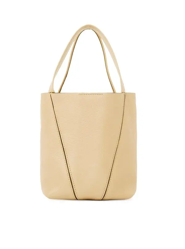 Chloé Spin Small Tote Bag In Leather - Multicolor