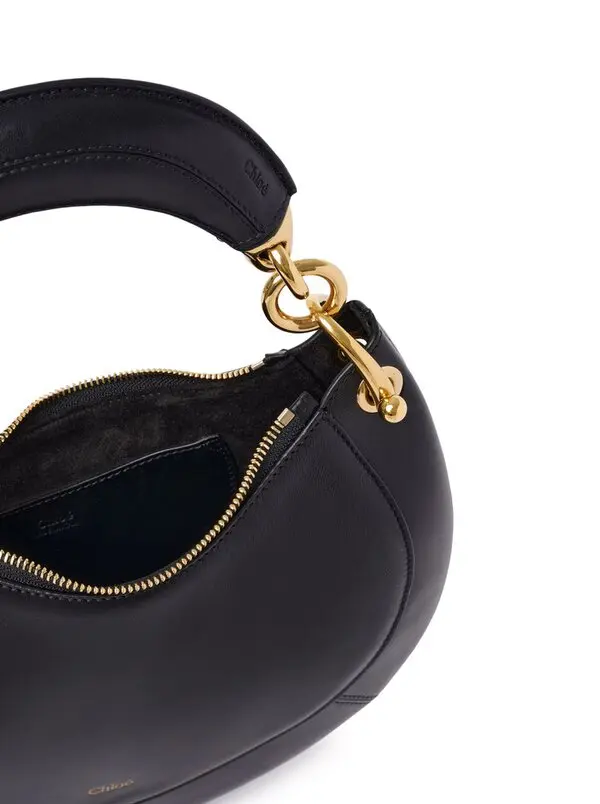 Chloé Banana Leather Shoulder Bag - Black