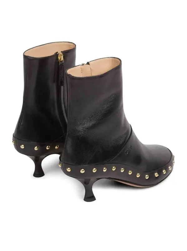 Chloé Junie Leather Boots With Studded Details