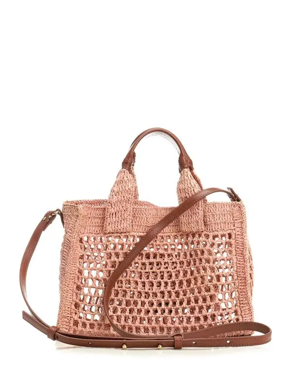 Chloé Small Summer Banana Bag In Raffia - Cream