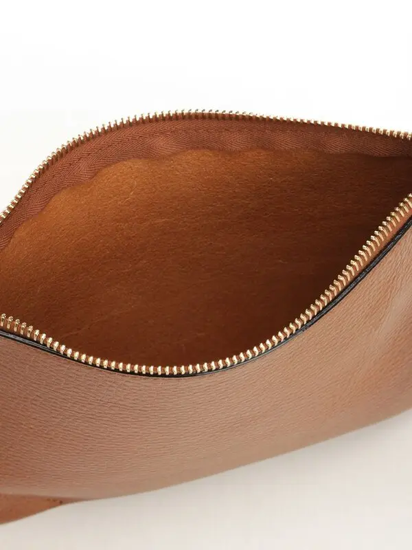 Chloé Spin Clutch Bag In Cowhide - Brown