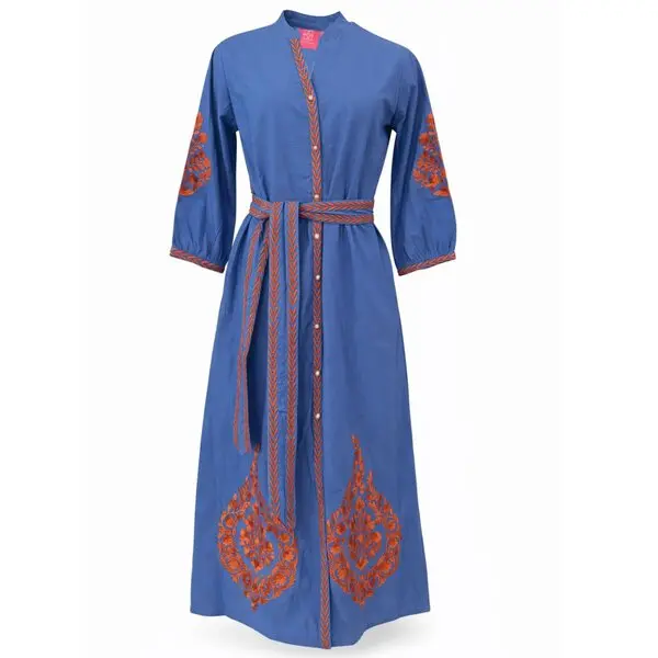 JUST DARVINY Mykonos Dress - Blue