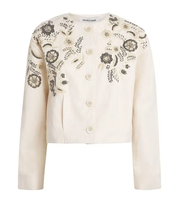 Veronica Beard Embroidered Emeren Jacket - Ivory