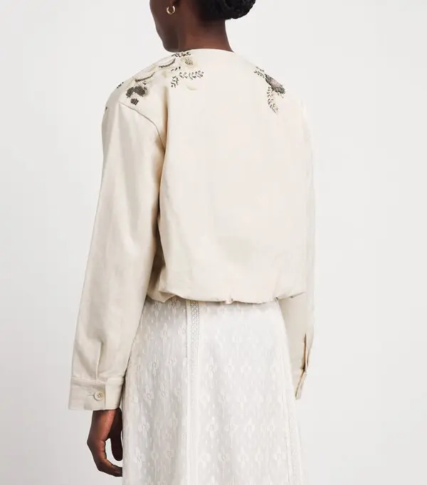 Veronica Beard Embroidered Emeren Jacket - Ivory