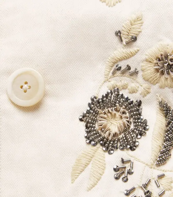 Veronica Beard Embroidered Emeren Jacket - Ivory