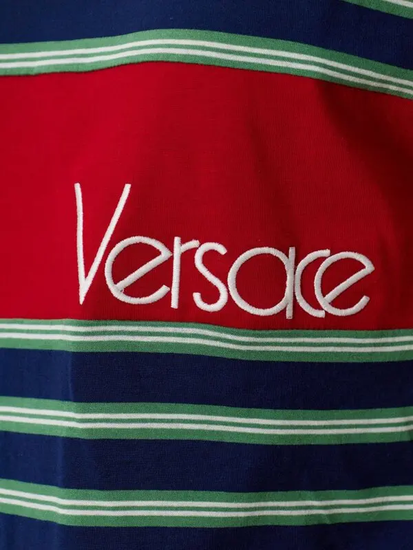 Versace Striped Cotton T-shirt