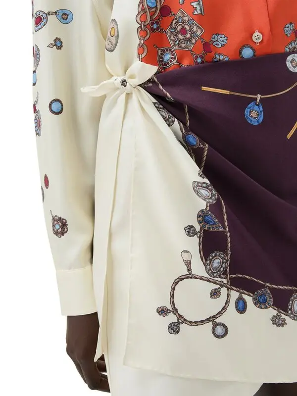 Versace Printed Silk Skirt