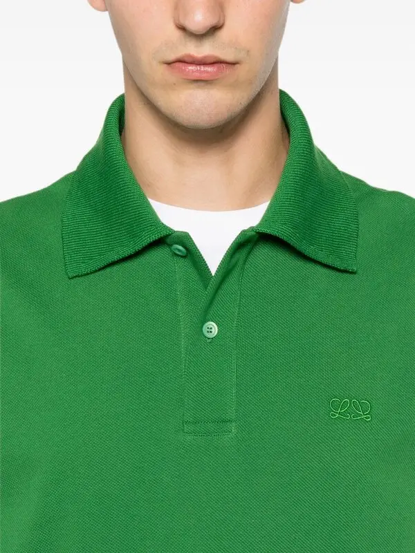 Loewe Anagram Cotton Polo Shirt
