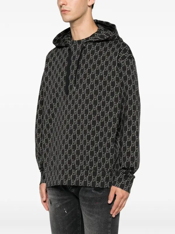 Emporio Armani Printed Cotton Hoodie