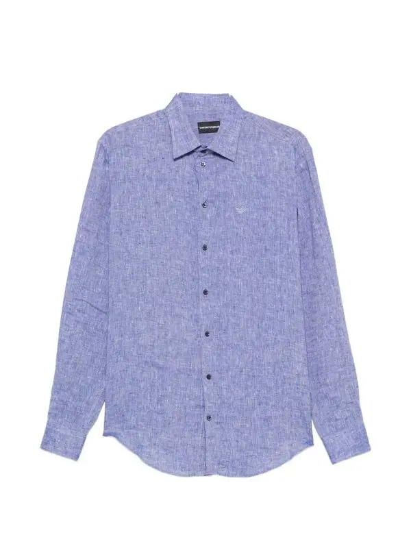 Emporio Armani Linen Shirt - Blue