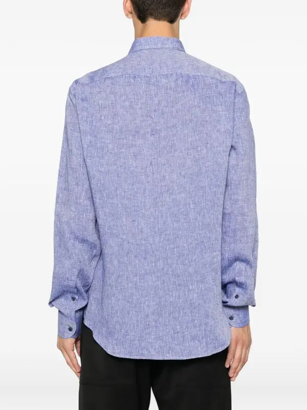 Emporio Armani Linen Shirt - Blue