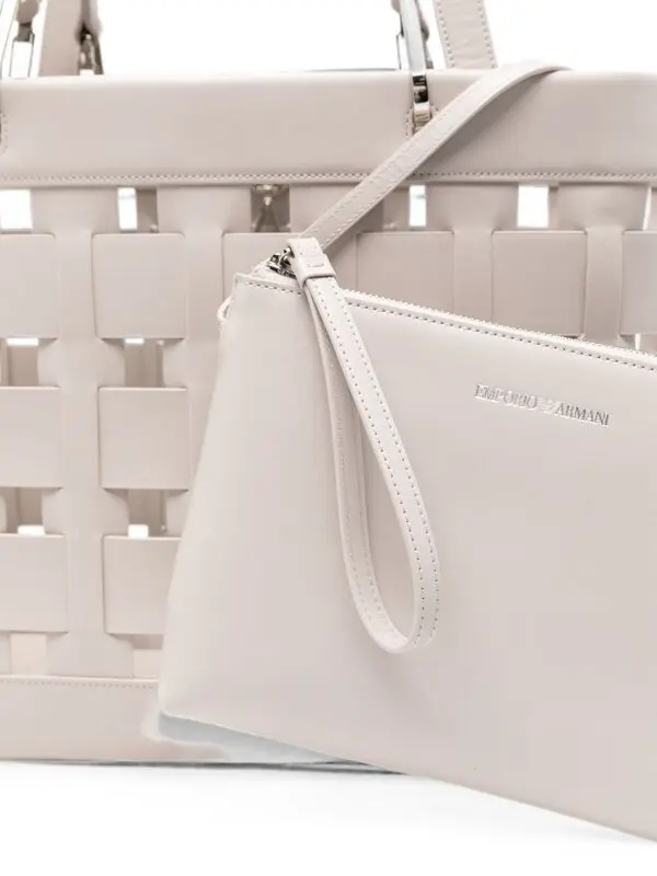 Emporio Armani Medium Woven Tote Bag