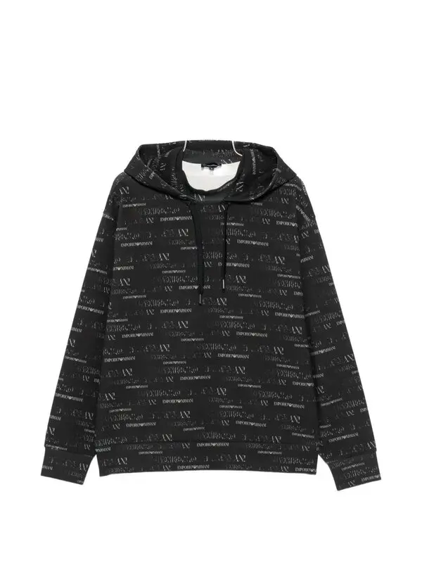 Emporio Armani Printed Cotton Hoodie