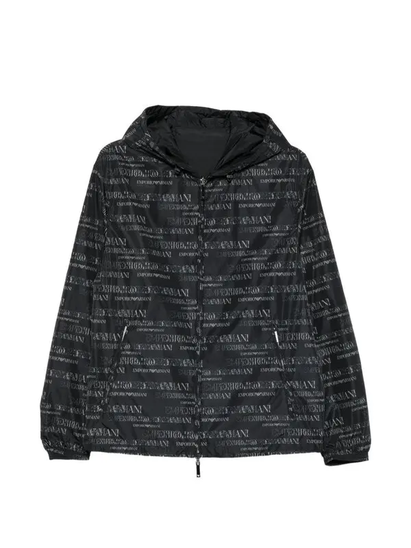 Emporio Armani Nylon Bomber Jacket - Blue