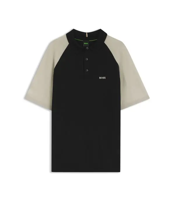 BOSS Active Color-blocked Knit Polo