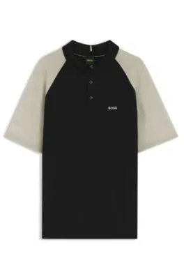 BOSS Active Color-blocked Knit Polo