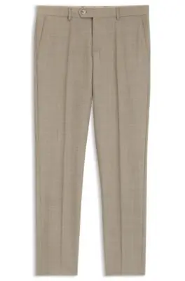 BOSS By Beckham Slim-fit Suit Pants In Virgin Wool