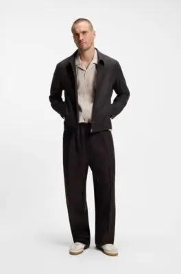 BOSS By Beckham Relaxed-fit Linen Jacket