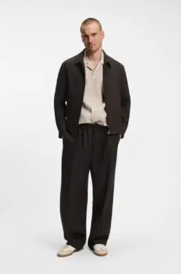 BOSS By Beckham Relaxed-fit Linen Pants